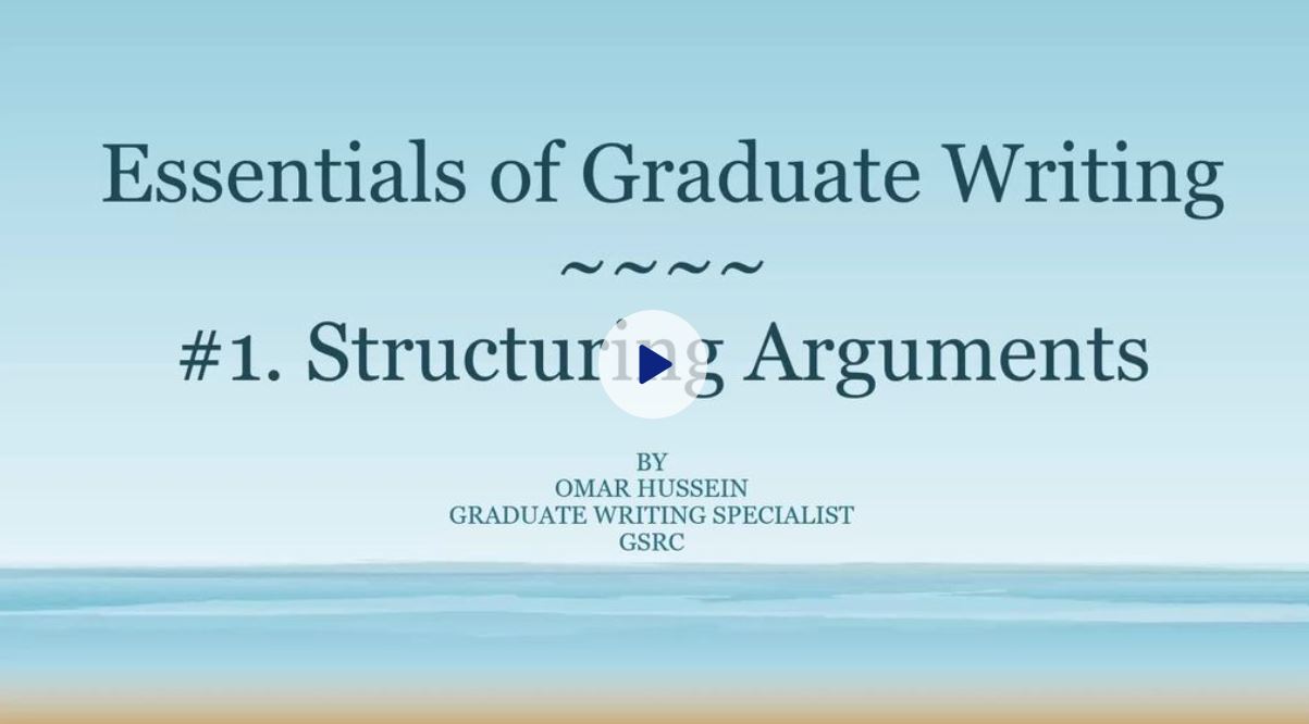 Essentials of graduate writing – The Graduate Writing Guy :: Writing ...